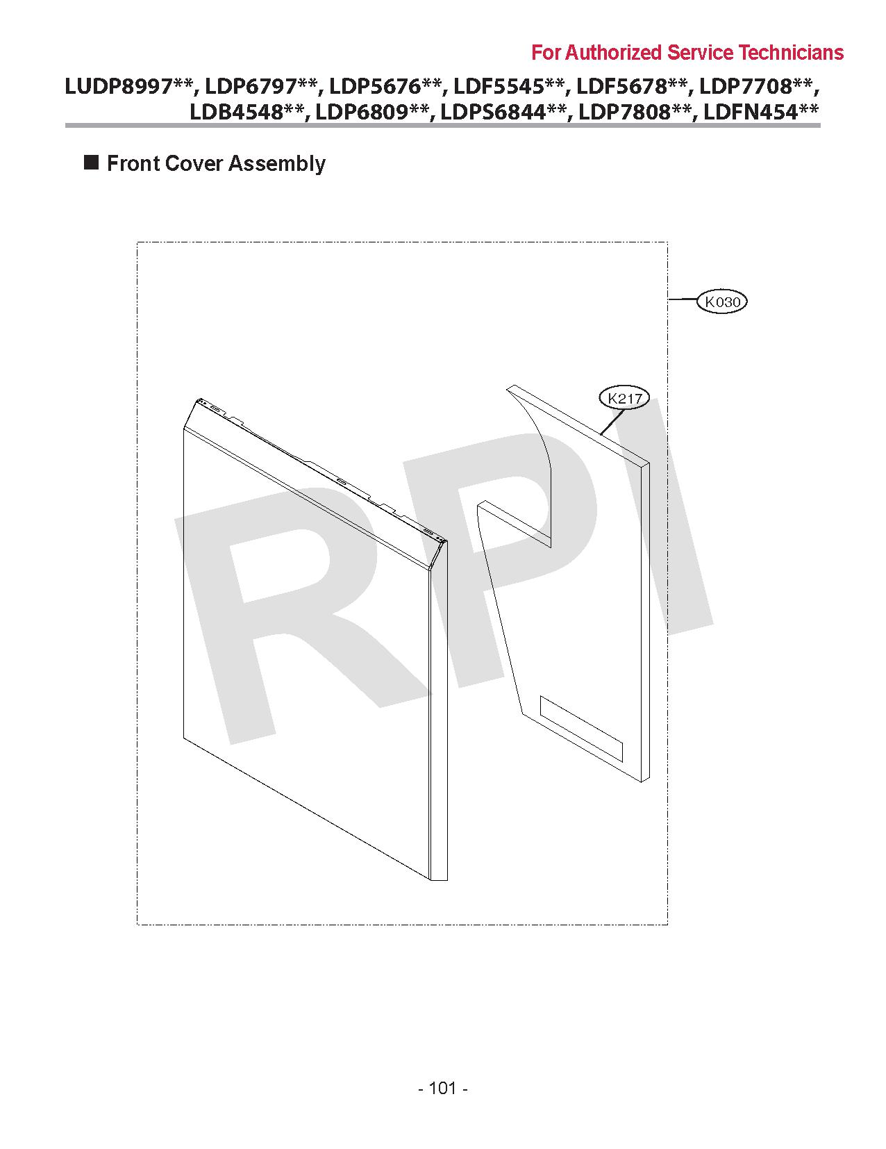 LGE LDFN4542S Parts List | Reliable Parts