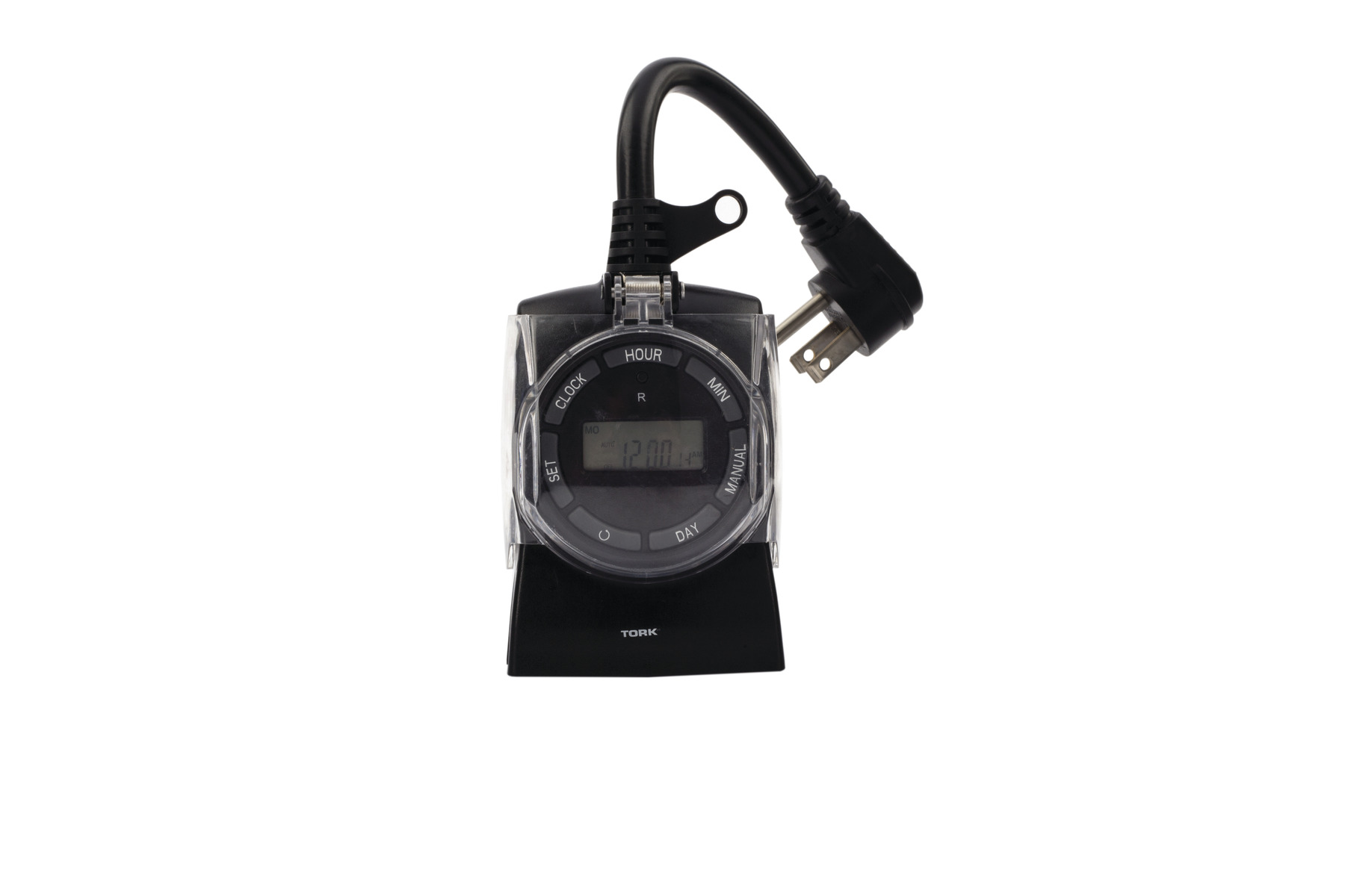 24 Hour Heavy Duty Clear Cover Digital Outdoor Plug In Timer NSI 