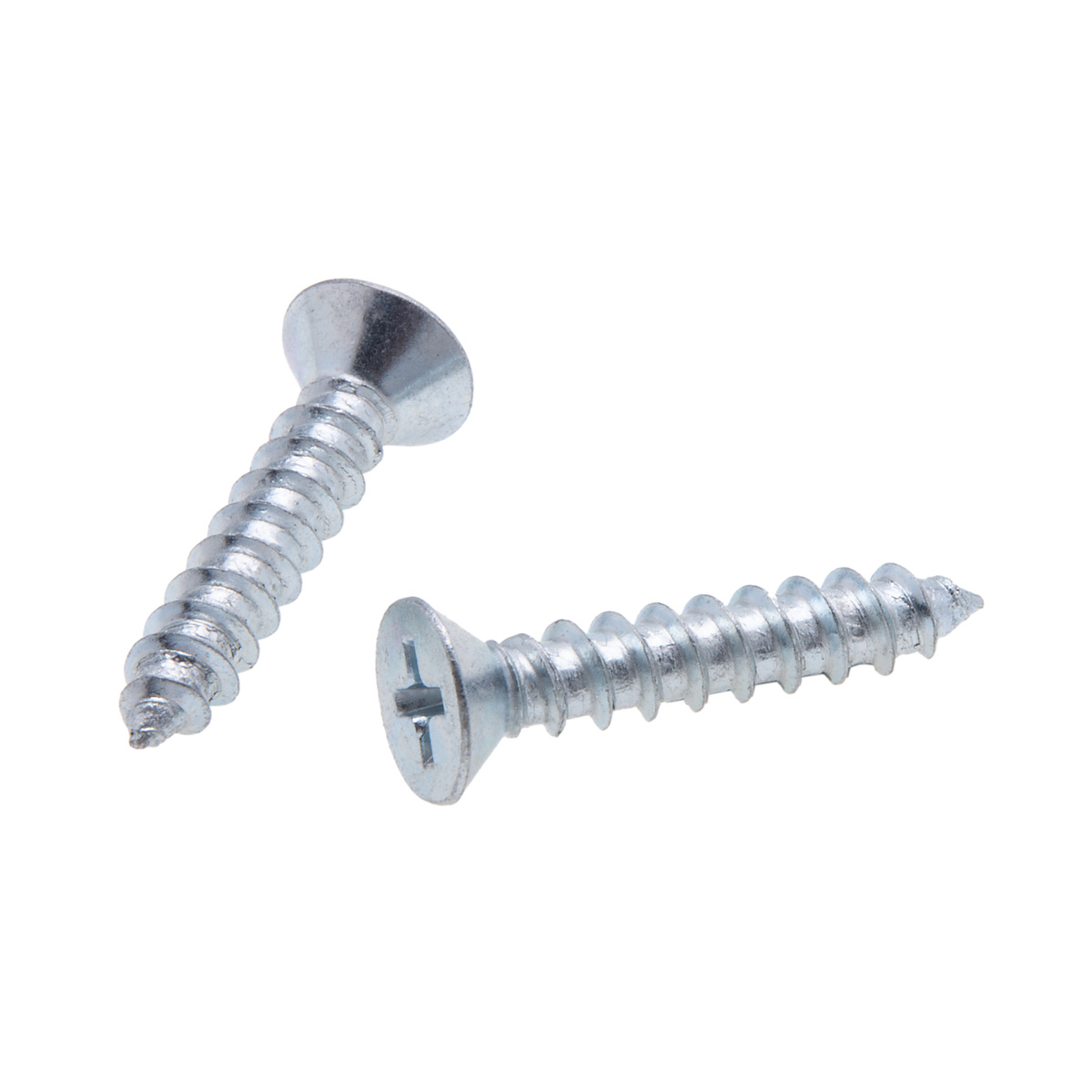 10 x 1 in. Flat Head Phillips Tapping Screws - Steel Zinc - 100qty ...