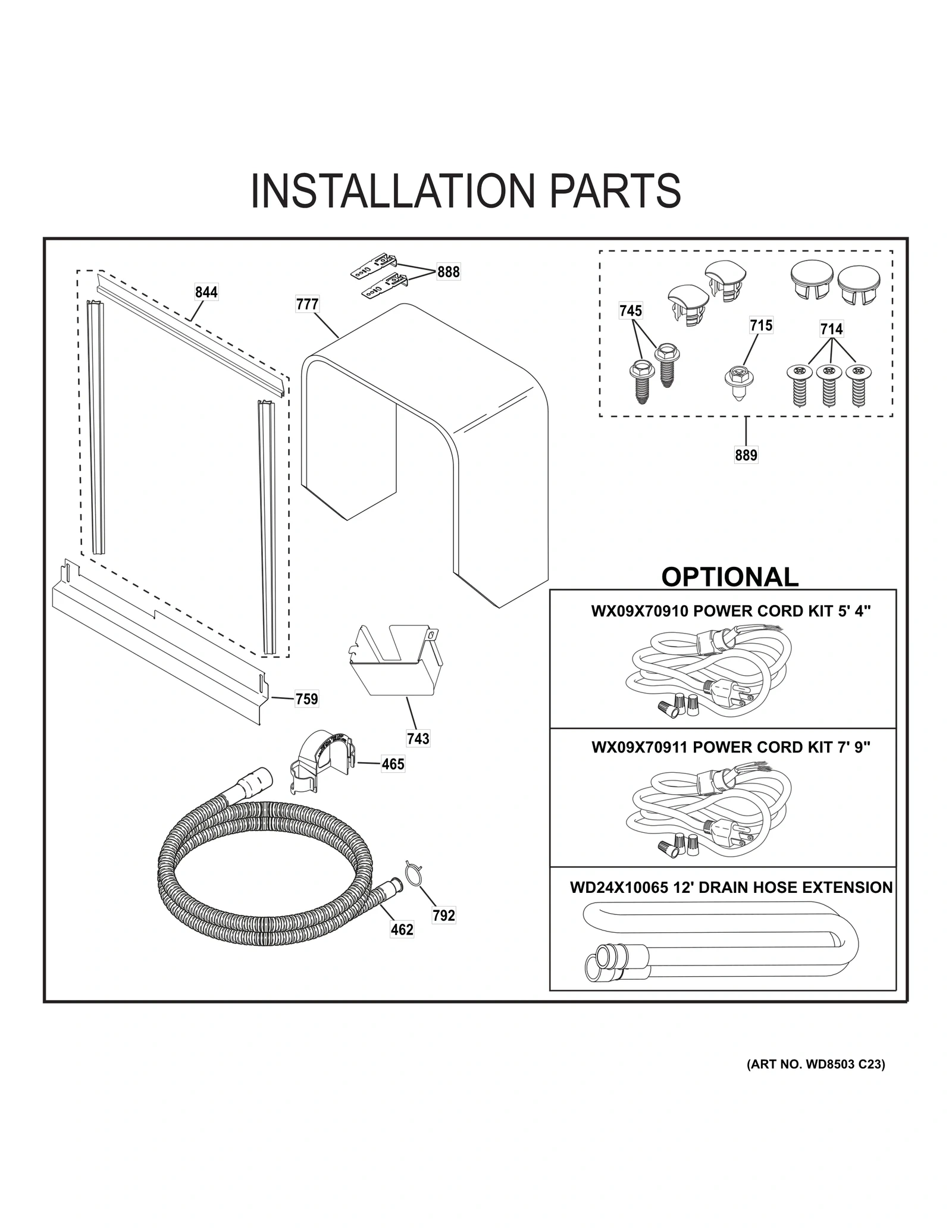 GE ZDT800SIY0II Dishwasher Parts List | Part Advantage